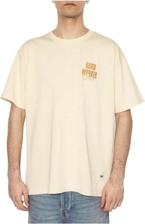 CAT Cat, Homme, Tops, Beige, Taille: 2XL Maglietta Girocollo