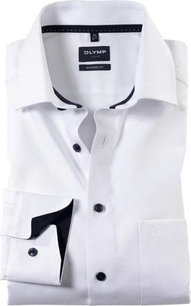 Olymp Herren Freizeithemd in Wei&szlig; - - Shirts - Herren - Wei&szlig; - 4XL