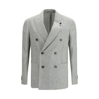 Lardini Homme, Vestes, Gris, Taille: XL Blazer Crois&eacute;