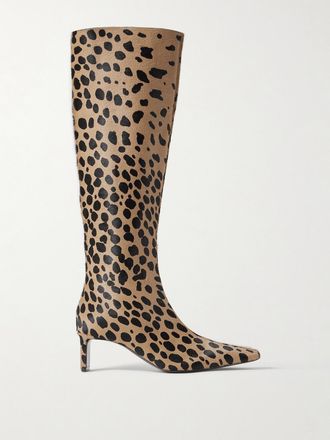 Khaite Ona Kniehohe Stiefel Aus Kalbshaar Mit Leopardenprint - Animal-Print
