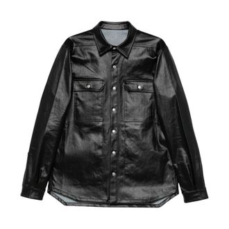 Rick Owens Coated Overshirt - - Shirts - Herren - Schwarzk - M