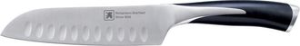 Richardson Sheffield Richardson Sheffield KYU Santoku-Messer, schmale Klinge, extrem scharf & schnitthaltig, rutschfester Griff, spülmaschinenfest & rostfrei, Silber/Schwa