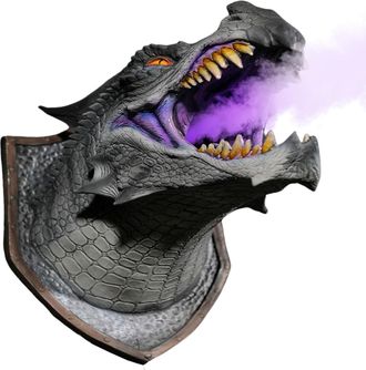 Generic Wand Kopf Kopf Wandkunst Drachenkopf Skulptur Fantastische Wandkunst Drachenraum Dekoration Halloween Dekoration f&uuml;r Zuhause