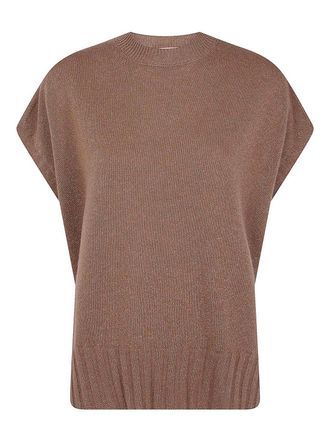 Twinset Pull Col Rond - Marron
