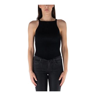 Courr&egrave;ges Femme, Tops, Noir, Taille: 36 FR Hauts sans manches
