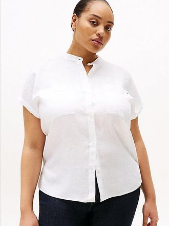 Tommy Hilfiger Blouse Curve décontractée à manches courtes