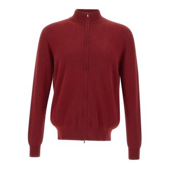 FILIPPO DE LAURENTIIS Cardigan zipp&eacute; &agrave; col montant - Homme - Pulls - Rouge - Taille: M
