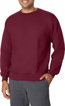 Hanes Herren Sweatshirt, Burgunder, XXL