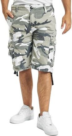 Brandit Short cargo Basic Vintage pour homme - Multicolore camouflage gris - XL