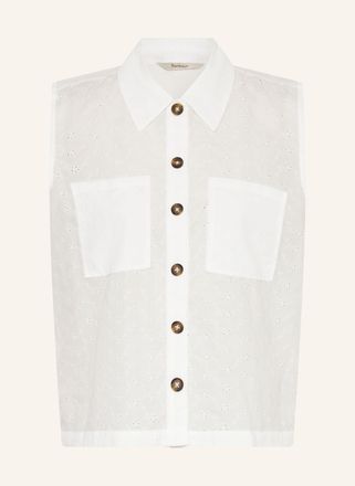 Barbour Blusentop Melody Aus Lochspitze weiss