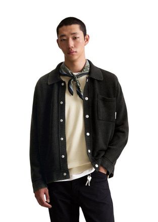 Marc O'Polo Denim Strickjacke Polokragen, relaxed fit, Druckkn&ouml;pfe