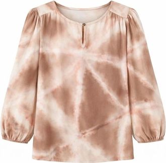 2-Biz Femme, Blouses et Chemises, Multicolore, Taille: 46 FR Rose Square Blouse
