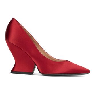 Alberta Ferretti Femme, Chaussures, Rouge, Taille: 38 1/2 EU Escarpins rouges &agrave; talon sculpt&eacute;