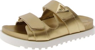 Guess Damen Fabula Flat Sandal, Gold 710, 37.5 EU