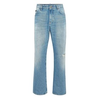 Philipp Plein Denim Shorts Signature - - Jeans - Herren - Blau - W30