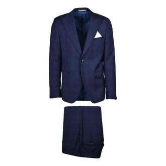 Paoloni Homme, Costumes, Bleu, Taille: XL Giacca sfiancata Suit