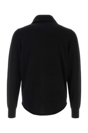 Dries Van Noten Mens Black Cashmere Monaco Cardigan Exterior: Maglie Sweater