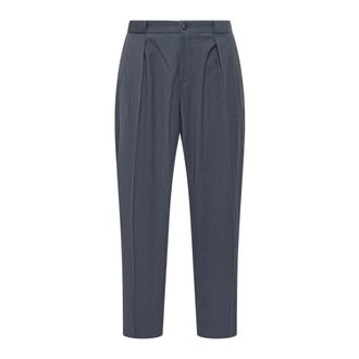 HUGO BOSS Homme, Pantalons, Bleu, Taille: S Robe Midi &agrave; Manches Longues, Col Montant et Imprim&eacute; Int&eacute;gral