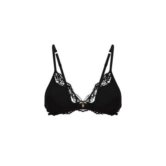 Moschino Femme, Sous-v&ecirc;tements, Noir, Taille: 46 FR Soutien-gorge en microfibre et dentelle