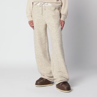 Moncler Elfenbeinfarbene Boucl&eacute;-Hose