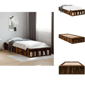 vidaXL Bettgestell R&auml;uchereiche 75x190 cm Holzwerkstoff - Holzbettfassungen - Bettenrahmen - Doppelbett - Einzelbett - Massivholzbette