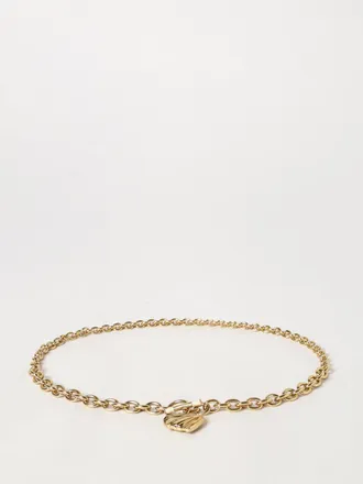 Chlo&eacute; Collier en laiton dor&eacute; avec pendentif en forme de caur