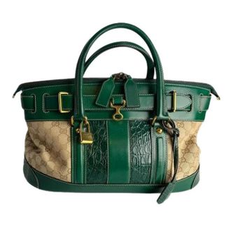 Gucci Pre-owned Canvas Handbag - - Pre-owned - Damen - Gr&uuml;n - ONE SIZE