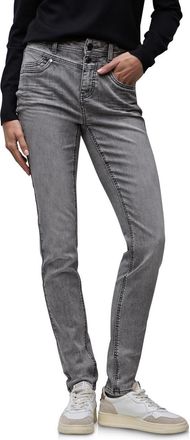 Street One Damen 3716714 Slim Fit Jeans, mid Grey Washed, 34W x 32L
