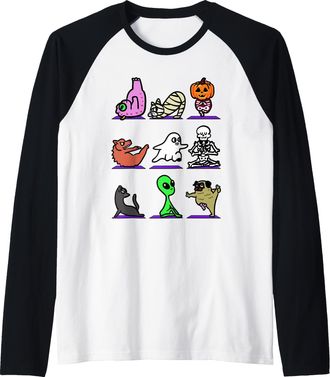 Huebucket Halloween Yoga Raglan
