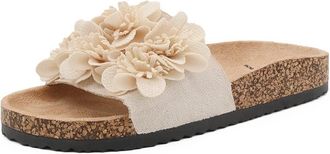 Queen Helena Pantoletten Damen R242 beige, 38 EU