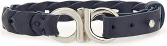 Ferragamo Homme, Accessoires, Bleu, Taille: ONE Size Reversible Gancini Leather Belt