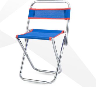 Supvox Faltbarer Edelstahl Angelstuhl mit Rückenlehne Leichter Campingstuhl für Outdoor Tragbarer Klappbarer Hocker Wetterfester Netzstuhl für Wandern Angeln