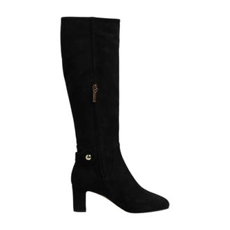 Dolce & Gabbana Schwarze Wildleder Kniehohe Stiefel mit Rei&szlig;verschluss - - Shoes - Damen - Schwarzk - 35 1/2 EU