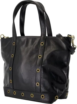 Vanessa Bruno S Shopper Calfskin Leather Shoulder Bag - Black