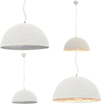 vidaXL Vidaxl - Pendelleuchte Weiß und Silbern Ø50 cm E27 - Vogelnestlampe - Hängeleuchte - Wohnzimmer Dekoration - Pendellampe - Designlampe - Home & Living