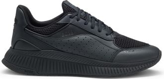 BOSS Herren TTNM EVO Runn TTNM EVO Hybrid-Sneakers mit Fischgr&auml;t-Sohle Schwarz005 46 Gr&ouml;&szlig;e 46