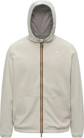 K-Way Femme, Sweatshirts et sweats &agrave; capuche, Beige, Taille: 36 FR K8134Tw.c84 Veste &agrave; capuche zipp&eacute;e r&eacute;versible
