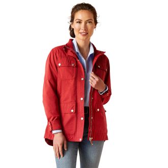 Ariat Womens Calumet Field Jacket Long Sleeve in Karanda Red, Size X-Small, by Ariat