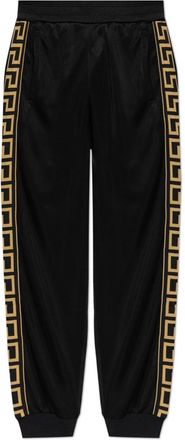 Versace Homme, Pantalons, Noir, Taille: XL Pantalon de jogging avec revers