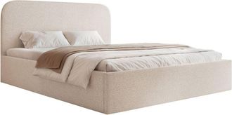 Selsey Sonvivo - Polsterbett 140x200 mit Bettkasten, Boucl&eacute;, cremefarben - Selsey