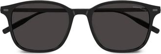 Montblanc lunettes de soleil &agrave; monture g&eacute;om&eacute;trique - Noir