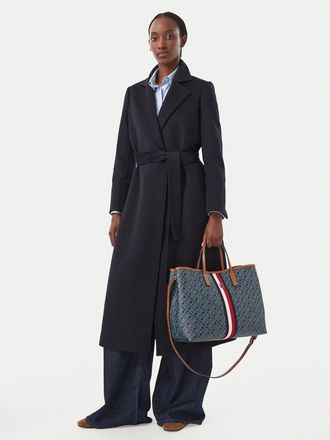 Tommy Hilfiger Handtasche Tommy Hilfiger Th Monoplay Satchel Corp AW0AW19516 Dunkelblau