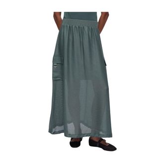 Liu Jo Femme, Jupes, Vert, Taille: 36 FR Long Mesh Skirt