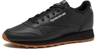 Reebok Homme Classic Leather Baskets, Core Black/Pure Grey 5 Rubber Gum-03, 37.5 EU