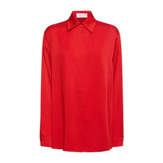 Michael Kors Charmeuse Boyfriend Hemd - - Blouses & Shirts - Damen - Rot - 3XS