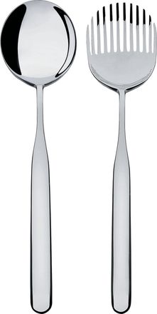 Alessi IS02/14 Collo-alto, Salatbesteck 18/10 glänzend poliert Edelstahl 26.5 x 3 x 8 cm, silber