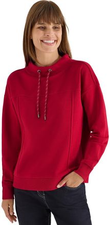 Cecil Damen 3017176 Funnelneck Sweatshirt, Beaujolais Red, XL EU