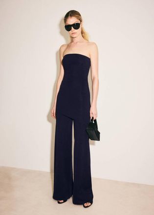 Mango Haut asym&eacute;trique maille fine bleu marine - Femme - XS - MANGO