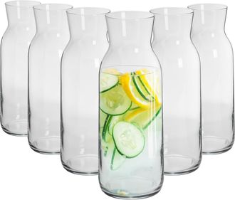 Argon Tableware Brokka -Glas Carafes - 1,2L - Pack Von 6 - Klar