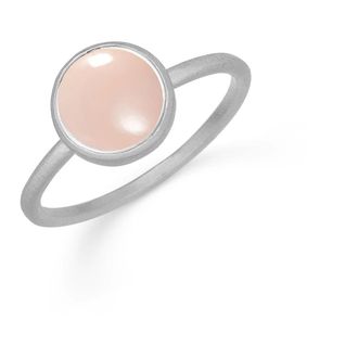 Frk. Lisberg Femme, Accessoires, Gris, Taille: 54 MM Bague en Argent Sterling Chalc&eacute;don Rose